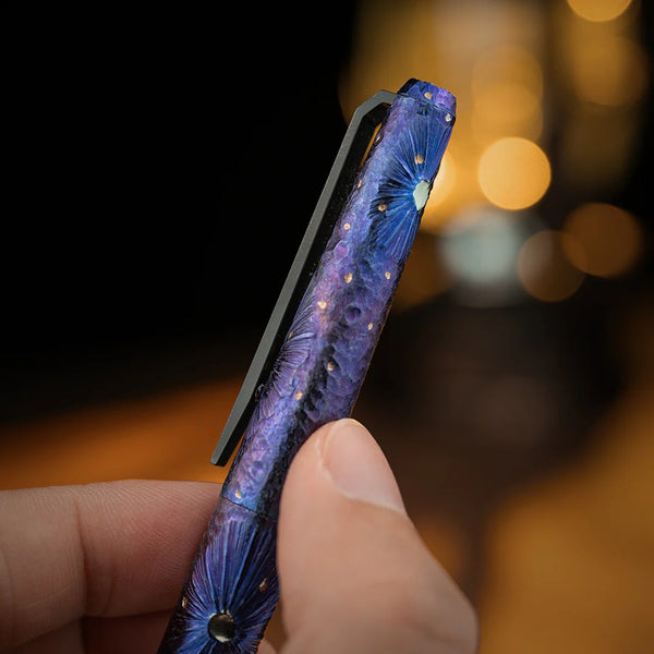 ALMOST GONE ** HAND CARVED TITANIUM PEN - HAND FINISHED TITANIUM – True ...